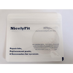 NicelyFit Clear Push-on Nose Pads for Oakley Eyeglass Frames OX5079 OX5038 OX5066 OX5088 OX3102 OX5040 OX5042 etc. (Clear - 3 Pairs)