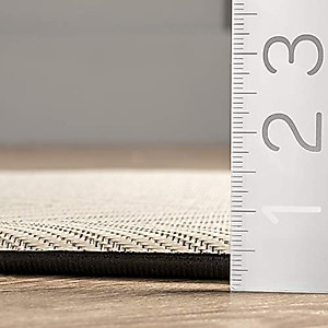 nuLOOM Casual Herringbone Anti Fatigue Kitchen or Laundry Room Comfort Mat, 20" x 42", Beige