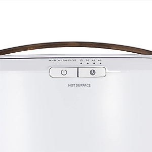 Zadro Countertop Towel Warmer, White/Oak