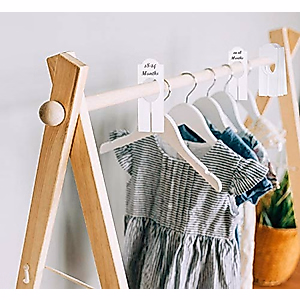 Lemonfilter 12 Pack Baby Wardrobe Dividers Plastic Nursery Closet Dividers Clothing Rack Dividers for Organize Baby's Clothes (White)