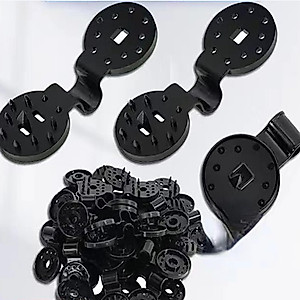 ZELONUUS 50 Pack Tarp Clips Heavy Duty Lock Grip, Reusable Shade Cloth Greenhouse Clips, Fixed Big Tarp Carabiner Clips, Plastic Canvas Tarp Hanging Clips for Shade Nets