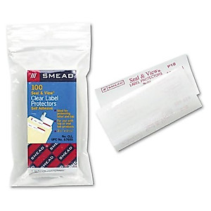 Seal and View File Folder Label Protectors, Clear Laminate, 100/pack