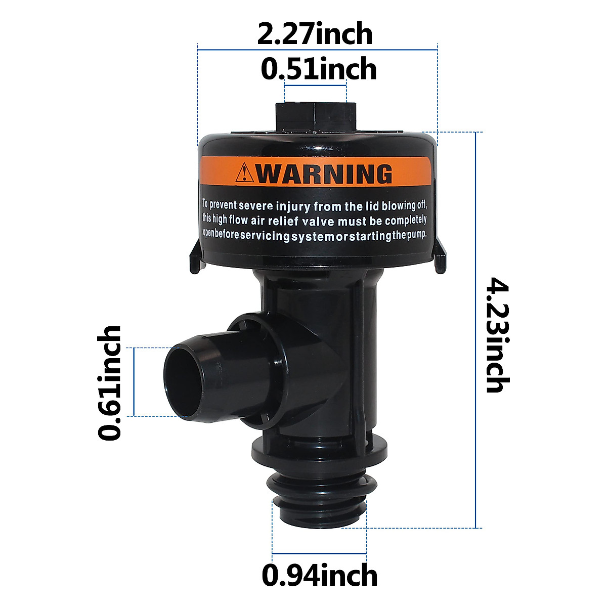 TIROAR Air Relief Valve Replacement for Pool and Spa Filters Compatible with 190058 Pressure Gauge