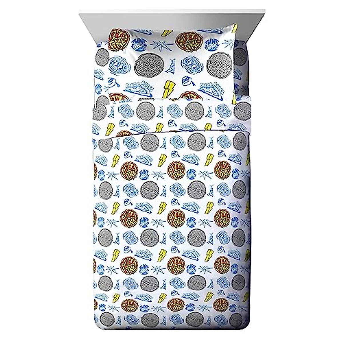 Jay Franco Nickelodeon Teenage Mutant Ninja Turtles Full Comforter Set - 7 Piece Bedding Includes Sheet Set & Pillow Covers - Super Soft Mutant Mayhem Microfiber Bed Set