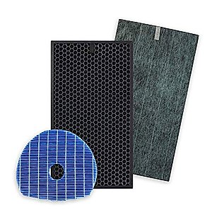PUREBURG Replacement True HEPA Filter Set Compatible with Sharp KC-860U PlasmaCluster Air Purifier, Replaces Part FZ-C150HFU FZ-C150DFU FZ-C100MFU