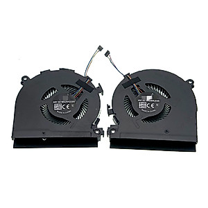 Replacement CPU + GPU Cooling Fan for HP Spectre X360 15-CH 15-CH000 15-CH011DX 15-CH075NR 15-CH008CA 15-CH010CA NS75C00-17J22 NS75C00-17J21 P/N: L17605-001 L17606-001, TPN-Q179 DC 5V 0.5A (Two Fans)