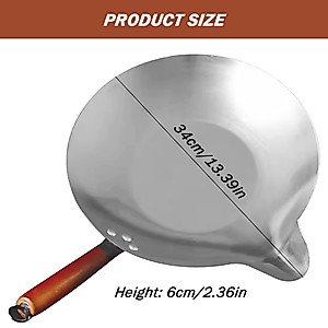 CurcKua Candy Melting Pot Candy Melter with V Spout Cast Iron Wok with Heat Resistant Handle Stainless Steel Tanghulu Sugar Dipping Pan Candy Melter Pot Tanghulu Pot