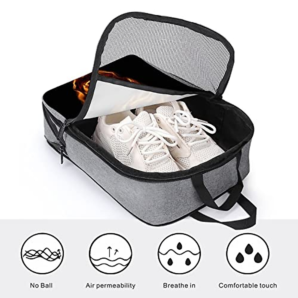 Frcavbin Travel Shoe Bag Shoes Carrier with Handle and Zipper Foldable Shoe Puches Organizer for Home storage School starts (Antigua And Barbuda)