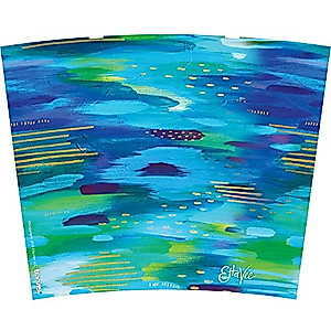 Tervis Etta Vee Made in USA Double Walled Insulated Tumbler Travel Cup Keeps Drinks Cold & Hot, 24oz Water Bottle, Sea of Blue