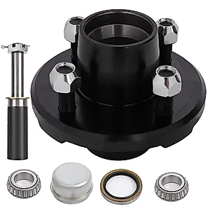 ECCPP Boat Trailer Hub Kit 4 Bolt 1-1/16 L44649 Black Round Spindles 2,000 Lbs Axle Kit Idler Hubs