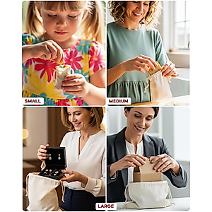 Made in the USA Cotton Muslin Drawstring Bags 50 (Red Hem Orange Drawstring, 4x6)