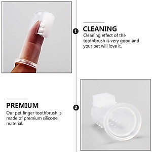 balacoo 20pcs Pet Toothbrush Dog Chew Toothbrush Dog Silicone Pet Finger Toothbrush Dog Finger Toothbrush Toothbrushes for Dogs Dog Toothbrushes Cat Clean Dental Stick Baby