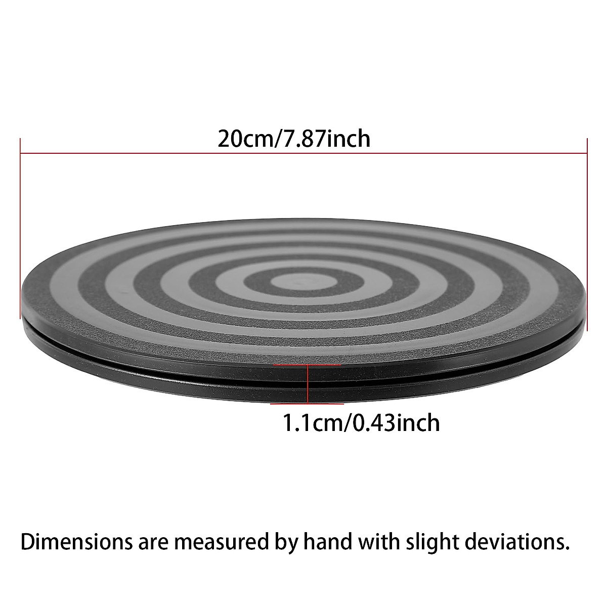 2 Pcs (8 Inch) Heavy Duty Rotating Swivel Stand - Lazy Susan with Steel Ball Bearings for Model Base/Rotating Plants/Crafts Stand Monitor/TV/Monitors/Potted Plants (360˚ Rotation)