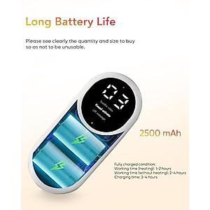 LINGTENG Leg Massager, Calf Air Compression Massager with Heat, Cordless Leg Massager for Circulation and Pain Relief, Calf Massager with 3 Intensities, Gifts for Women (Only Single)