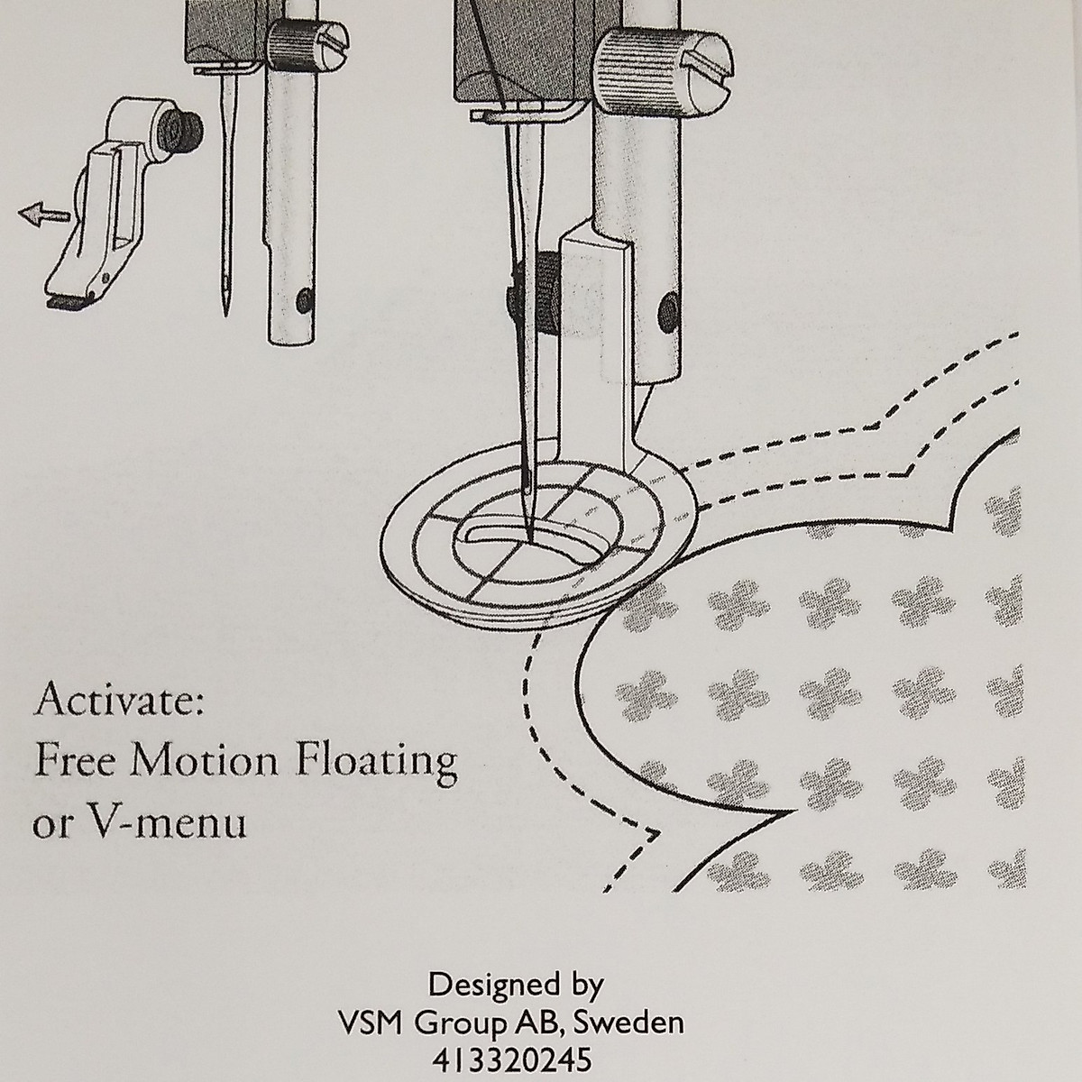 HONEYSEW Pressure Foot Free Motion Echo Quilt Foot Compatible with Viking #413320245