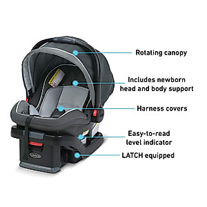 Graco SnugRide SnugLock 35 Infant Car Seat | Baby Car Seat, Tenley