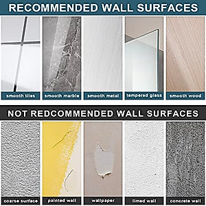 ENIBOE 4 Pack Corner Shower Caddy Adhesive Sticker Replacement Hook No-trace No Drilling Strong Transparent Adhesive Hook Strip for Shower Caddy Corner Shelf, Soap Holder, Bathroom Storage Shelves