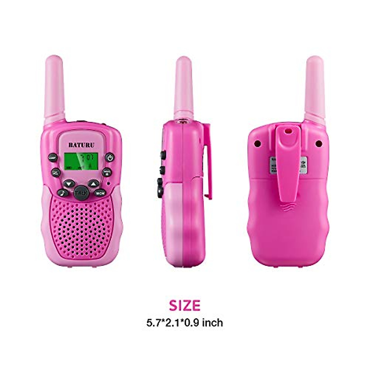 Walkie Talkies,Walkie Talkies for Kids 22 Channels 2 Way Radio with Backlit LCD Screen & LED Flashlight, Birthday Gifts Toys for Girls(Pink,2 Pack)