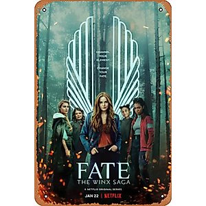 Poster Metal Wall Tin Sign Fate:The Winx Saga Celebrity Poster TV Movie Poster Retro Gift Karaoke Man Cave Bars Cafes Decor Vintage Art Decorations Metal Signs8"x12"