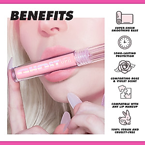 Lime Crime Ghost Veil Lip Primer, Translucent Sheer Pink - Extends the Life of Lipstick - Lightweight and Super Sheer Smoothing Base for Long Lasting Quality - Vegan & Cruelty-Free