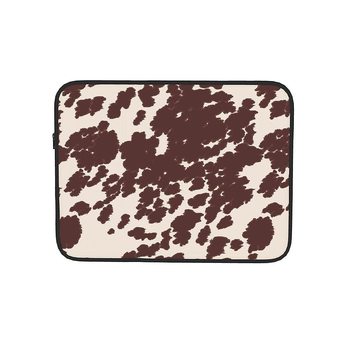 Cow Textured Print Brown 13 inch Portable Laptop Sleeve Compatible with MacBook Air Notebook Computer Case for Men Women College School Students
