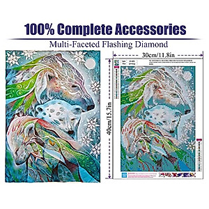 ICECHEN Art Leopard Diamond Painting Kits - 5D Diamond Art Kits Full Drill Diamond Painting Kits for Adults Kids Beginner, Diamonds Dots Arts and Crafts for Adults HomeWall Decor 12X16 inch