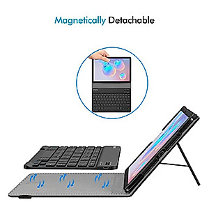Fintie Keyboard Case for Samsung Galaxy Tab S6 10.5" 2019 (Model SM-T860/T865/T867), [Patented S Pen Slot Design] Folio Stand Cover with Removable Wireless Bluetooth Keyboard, Black