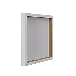 Stupell Industries Bunny Rabbit Resting in Bed Off-White Pink Canvas Wall Art, 17x17