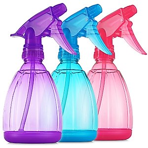 DilaBee Plastic Spray Bottles - 12oz (3 Pack) Water Spray Bottle for Hair, Gardening, Grilling & Cleaning Solution - Empty Spray Bottles for Cat - Small Spray Bottle
