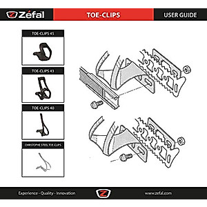 Zefal "Cristophe Mountain Bicycle Half Toe Clips, S/M , Black
