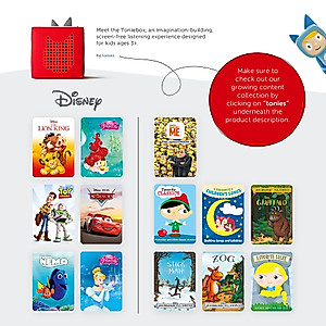 Toniebox Audio Player Starter Set with Playtime Puppy - Listen, Learn, and Play with One Huggable Little Box - Red