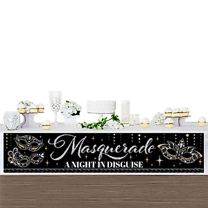 Big Dot of Happiness Masquerade - Venetian Mask Party Decorations Party Banner