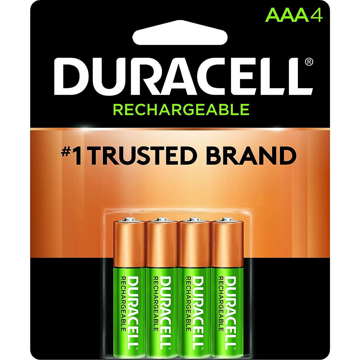 Duracell - Rechargeable AAA Batteries - long lasting, all-purpose Triple A battery for household and business - 4 count