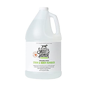 SKOUT'S HONOR: Professional Strength Stain and Odor Remover - Deodorize and Clean Pet Stains, Dog Crates, Carpets, Furniture and Other Water-Safe Surfaces - Laundry Safe - 128 fl oz
