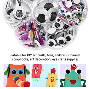 255PCS Wiggle Googly Eyes Self Adhesive Wiggle Eyes Halloween Horror Props for Halloween Accessories