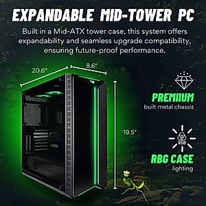 Empowered PC Mantis V2 Gamer Desktop (NVIDIA GeForce RTX 3070 (> 4060 TI), Intel 8-Core i7-11700F Processor, 32GB RAM, 512GB NVMe SSD + 2TB HDD, WiFi+BT, Windows 11 Home) Tower Gaming RGB Computer