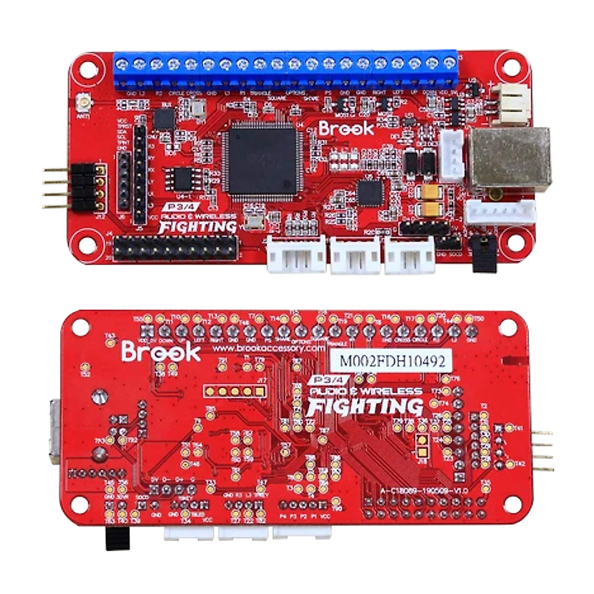 Mcbazel Brook Wireless Fighting Board for PS3/PS4/PS5/N-Switch/PC Support Two Analog Sticks/Turbo Function/Tournament Mode/Touchpad (PS4)