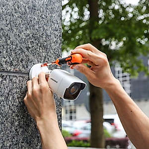 ANNKE 5MP Super HD Security Camera, IP67 Waterproof Bullet TVI Add-on Surveillance Camera for Outdoor & Indoor Use, Smart IR and EXIR 100ft/30m Night Vision