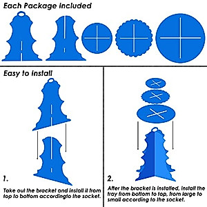 2 Pack Cardboard Cake Stand, 3 Tier Paper Dessert Round Cupcake Holder Tower Disposable Pastry Stand for Birthday, Afternoon Tea,Wedding Party Anniversary Christening Fruit Desserts Display