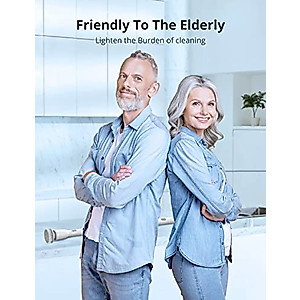 Electric Spin Scrubber, Voweek Power Scrubber with 4 Replaceable Brush Heads and Adjustable Extension Arm, Cordless Household Cleaning Brush for Bathroom Tub Tile Floor