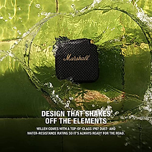 Marshall Willen Portable Bluetooth Speaker - Black & Brass