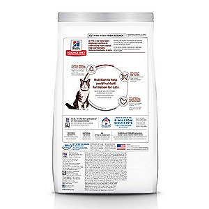 Hill's Science Diet Dry Cat Food, Adult, Hairball Control, Chicken Recipe, 7 lb. Bag