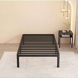 MAF 14 Inch Twin XL Metal Platform Bed Frames with Round Corner Legs, 3000 LBS Heavy Duty Steel Slats Support, Noise Free, No Box Spring Needed, Easy Assembly