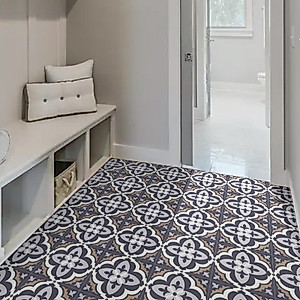 Alow Peel and Stick Floor Tile Waterproof, Floor Tile Easy to Paste, DIY Flooring and Widely Used for Kitchen Bedroom and More(11.8inX11.8inX0.03inX10PCS）