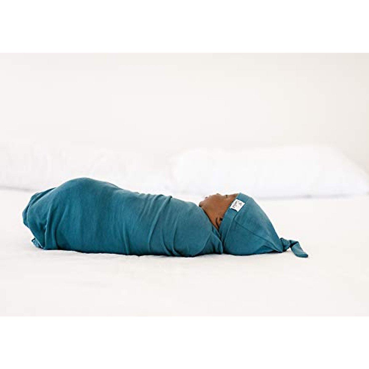 Large Premium Knit Baby Swaddle Receiving Blanket "Steel" by Copper Pearl