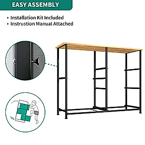 YITAHOME Storage Tower with 5 Drawers - Fabric Dresser, Organizer Unit for Bedroom, Living Room, Closets & Nursery - Sturdy Steel Frame, Easy Pull Fabric Bins & Wooden Top