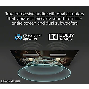 Sony 55 Inch 4K Ultra HD TV A95K Series: BRAVIA XR OLED Smart Google TV with Dolby Vision HDR,Bluetooth, Wi-Fi, USB, Ethernet, HDMI and Exclusive Features for The Playstation- 5 XR55A95K- 2022 Model