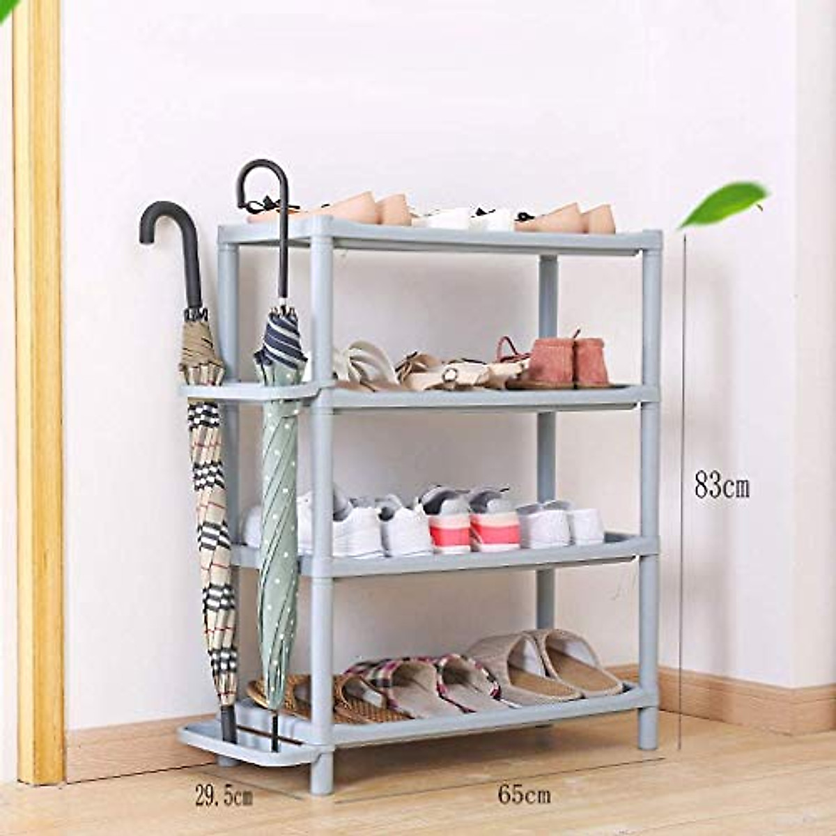 DINGZZ Simple Plastic Shoe Cabinet, Household Shoe Rack Against The Wall Multi-Storey Dormitory Bedroom Shoe Storage Rack