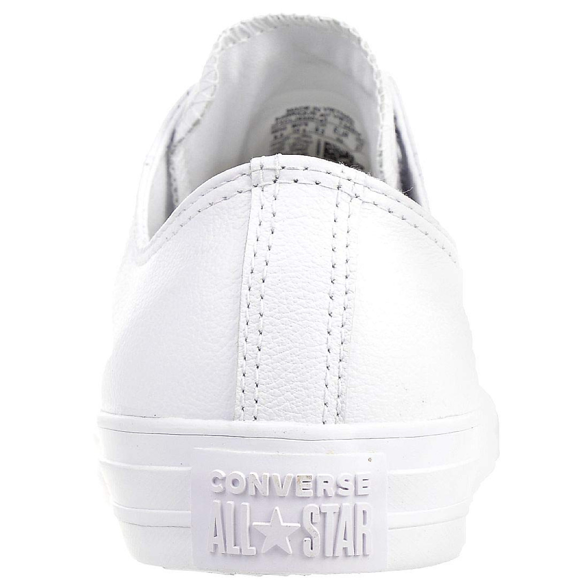 Converse Chuck Taylor All Star Mono Leather Low Top (White, 10.5 M US Women / 8.5 M US Men)