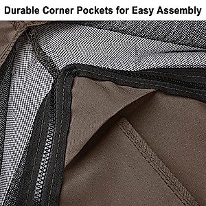 Yescom 10'x10' Gazebo Top Replacement for 2 Tier Outdoor Canopy Cover Patio Garden Yard Coffee Liqueur Y00210T10